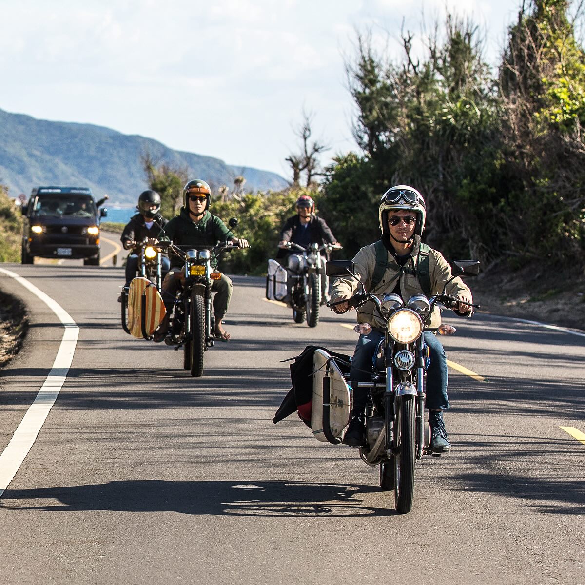 Why do we surf by motorcycle